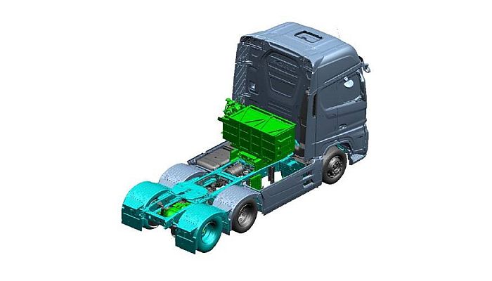 Design and implementation of an e-axle to the baseline truck - LONGRUN